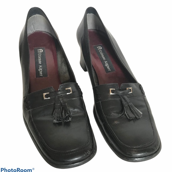 Etienne Aigner | Shoes | Vintage Etienne Aigner Black Tassel Loafers ...